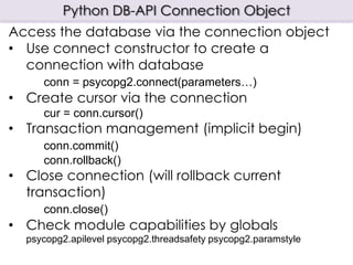 Relational Database Access with Python ‘sans’ ORM | PPT