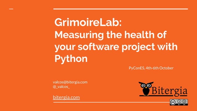 GrimoireLab: Measuring the health of your software project with Python | PDF | Computer Software ...
