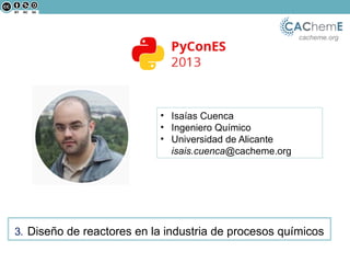 Diseño de reactores químicos con Python - Ingeniería Química - PyConES ...