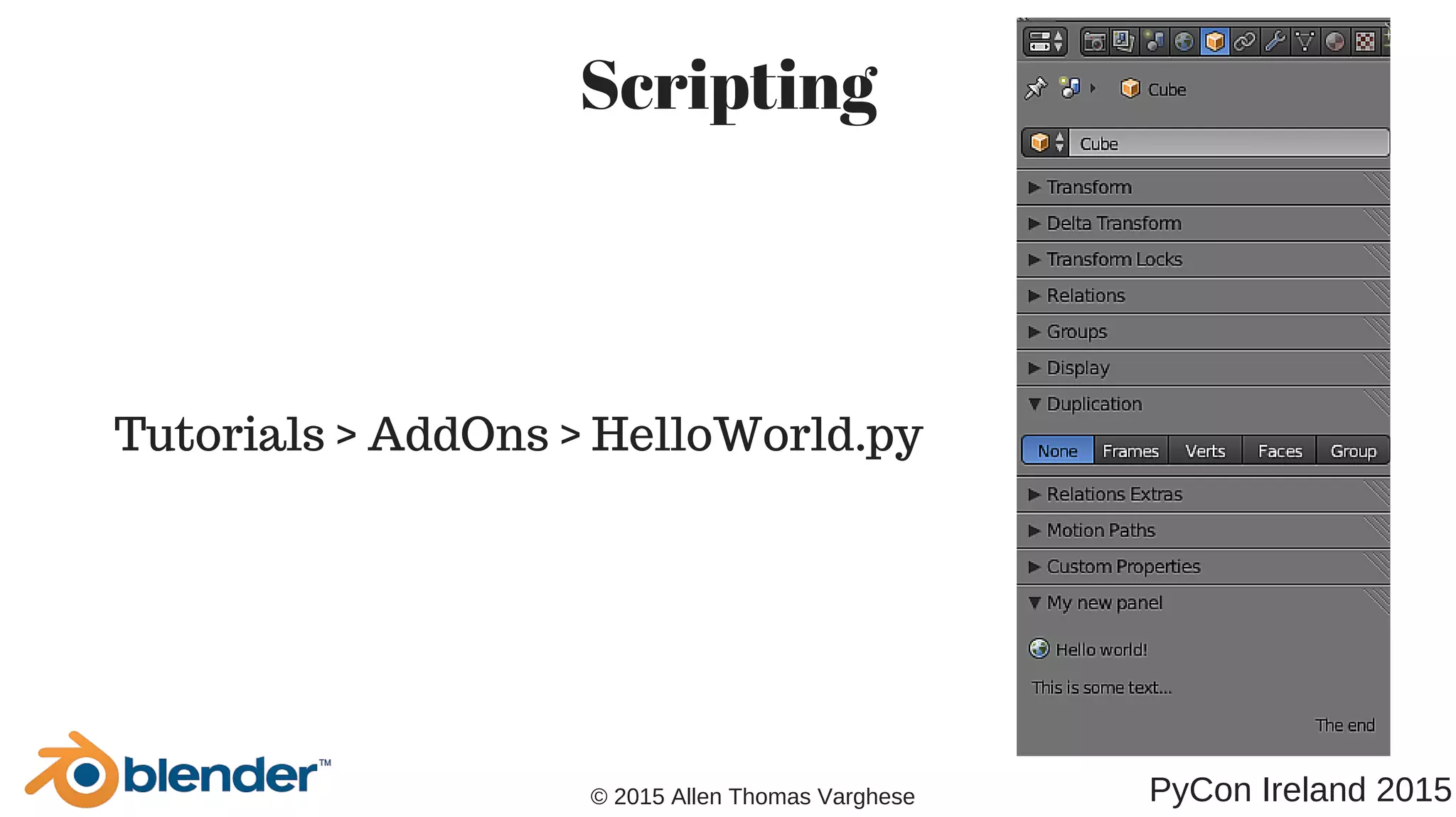 Creating Add-Ons with Blender | PPT