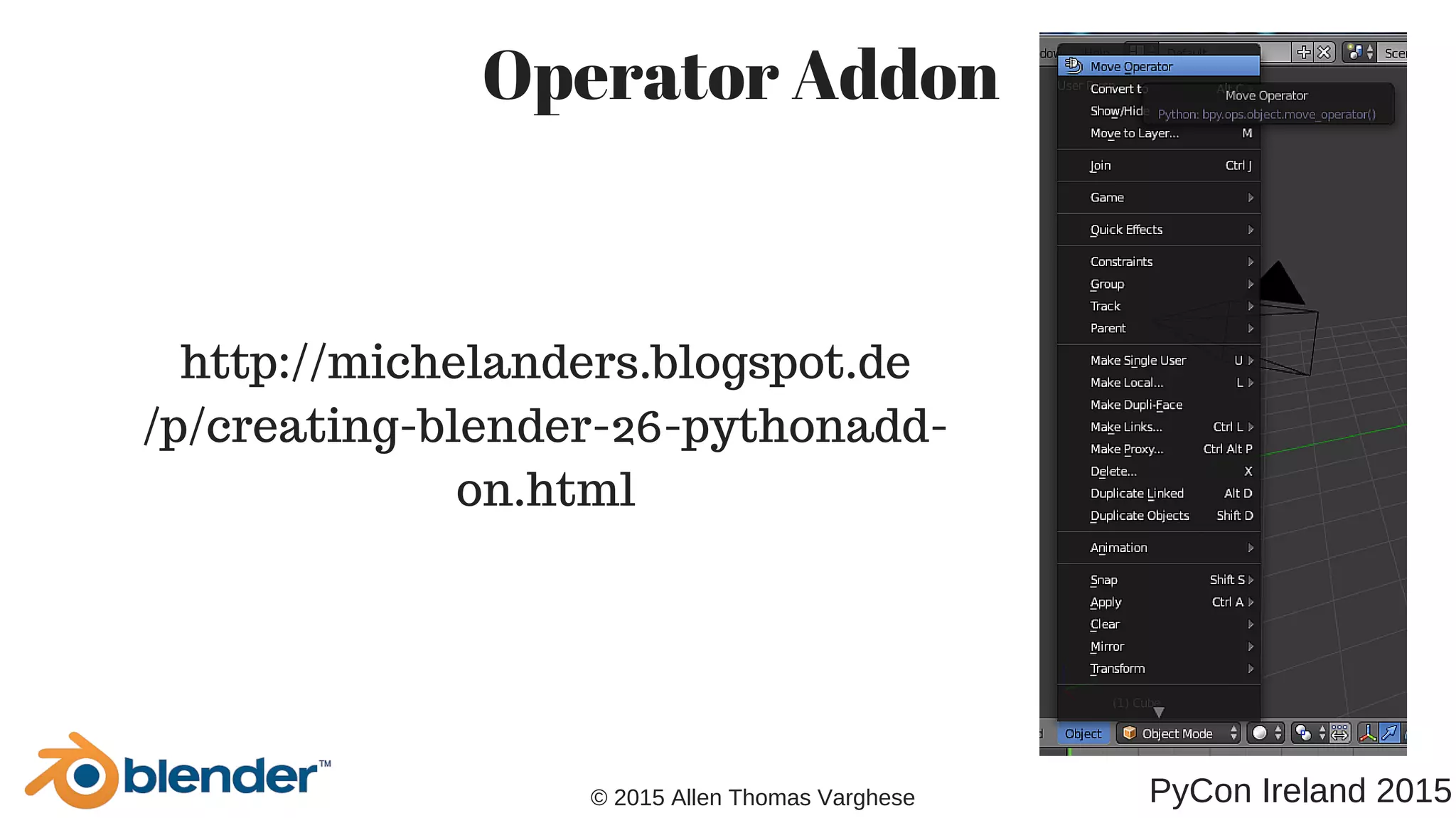 Creating Add-Ons with Blender | PPT