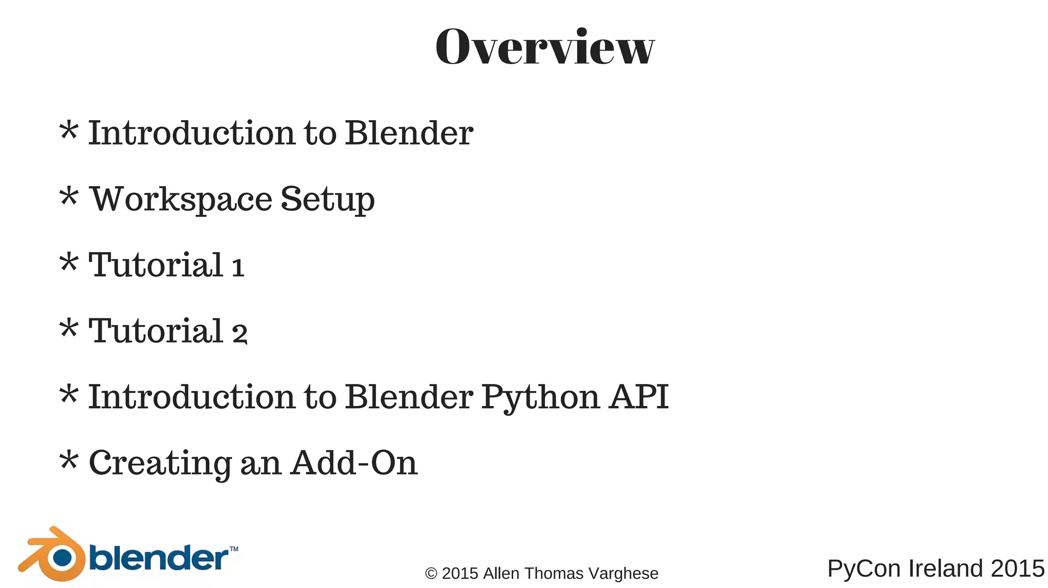 Creating Add-Ons with Blender | PPT