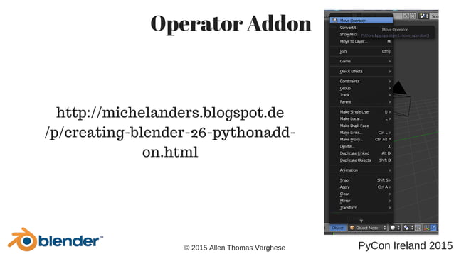 Creating Add-Ons with Blender | PPT