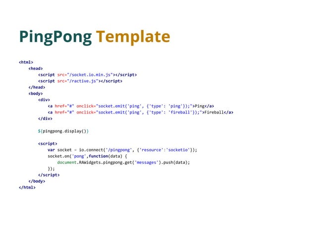 Reactive And Realtime Web Applications With Turbogears2 Ppt