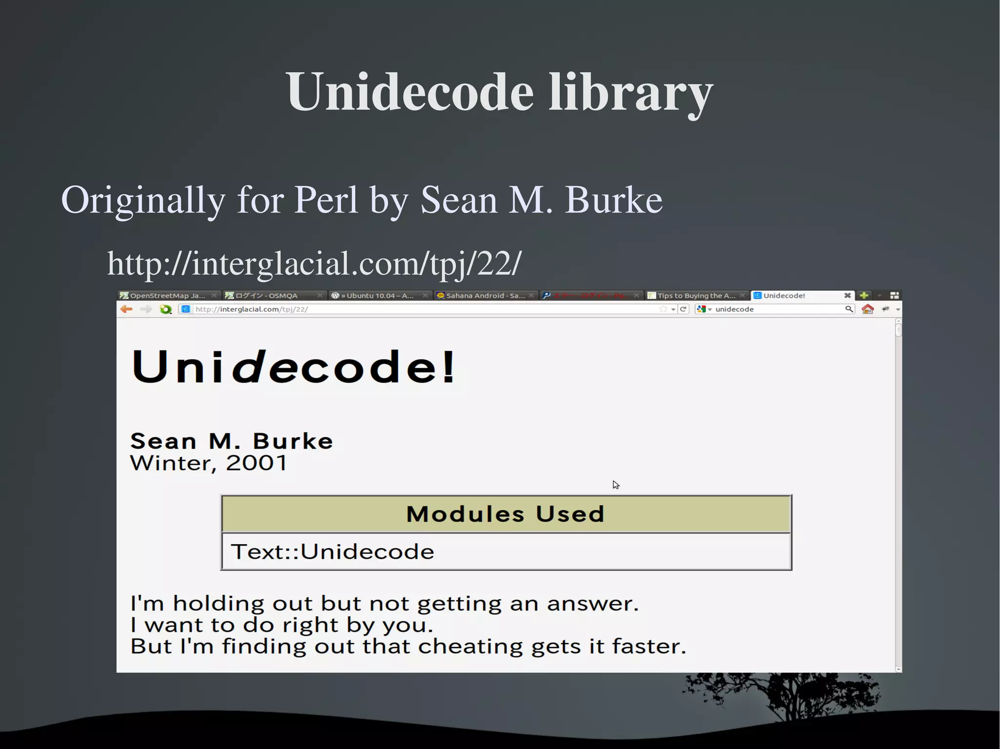 unihandecode: An Unicode transliteration library | PPT