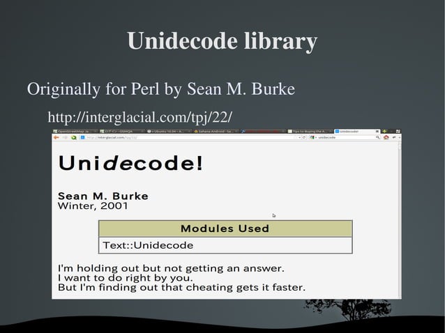 unihandecode: An Unicode transliteration library | PPT