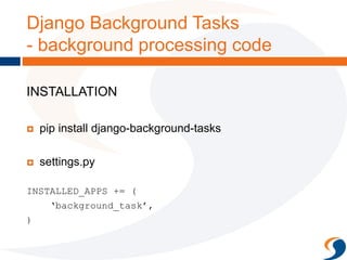 Background Processing - PyCon MY 2015 | PPTX
