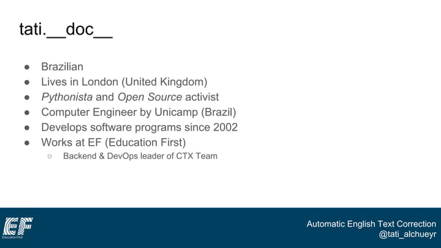 Automatic English text correction | PPT