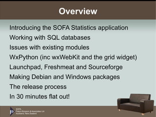 Developing and releasing SOFA Statistics | ODP