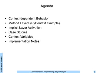 Context-Oriented Programming: Beyond Layers | PPT