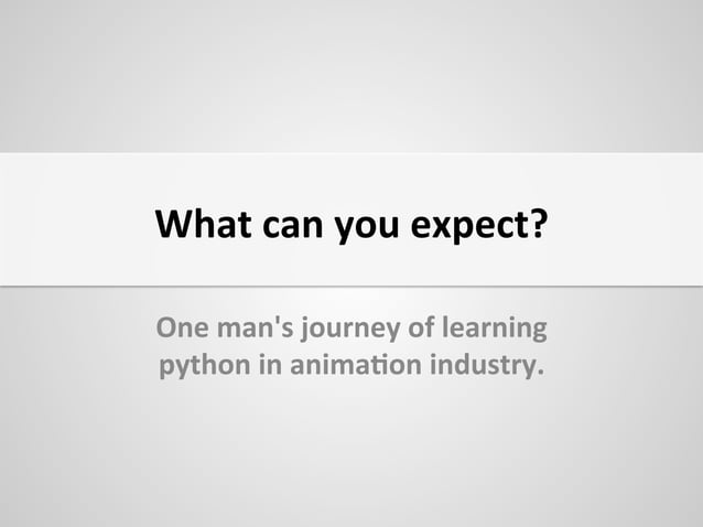 Python + NoSQL in Animations | PPT