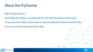 PyCourse - Self driving python course | PPT