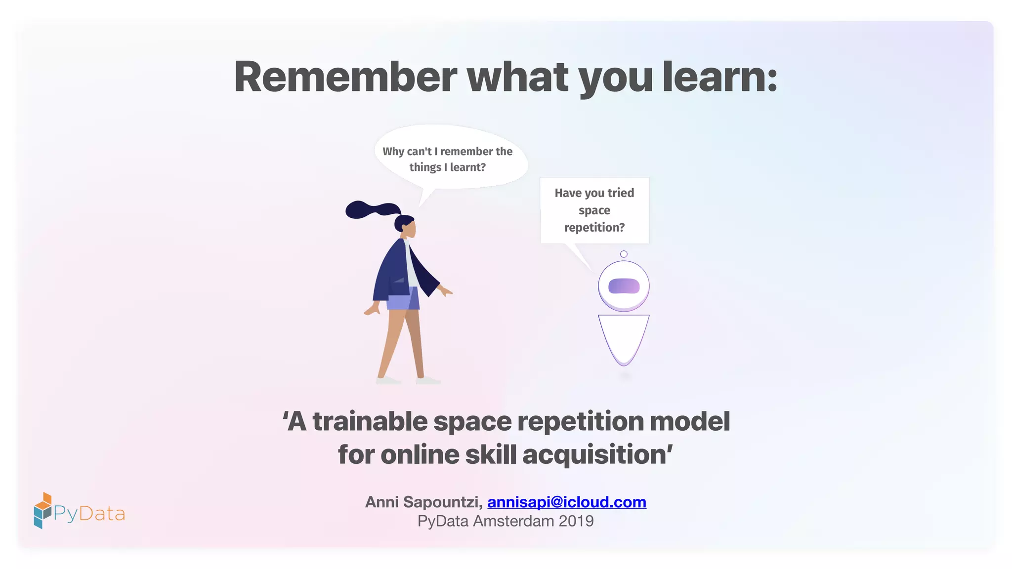 Remember what you learn “A trainable spaced repetition model for online skill acquisition” | PPT