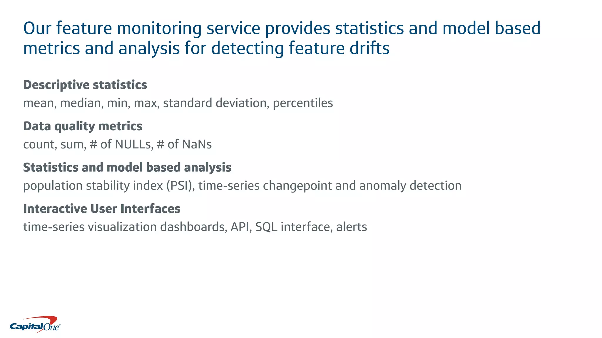 Feature drift monitoring as a service for machine learning models at scale | PDF
