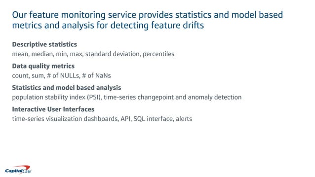 Feature drift monitoring as a service for machine learning models at ...