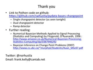 Changepoint Detection with Bayesian Inference | PDF