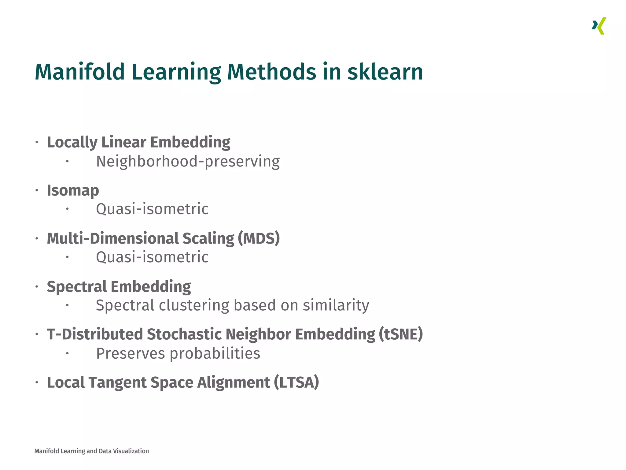 Manifold Learning and Data Visualization | PDF