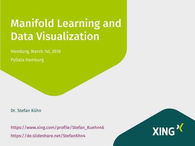 Manifold Learning and Data Visualization | PPT