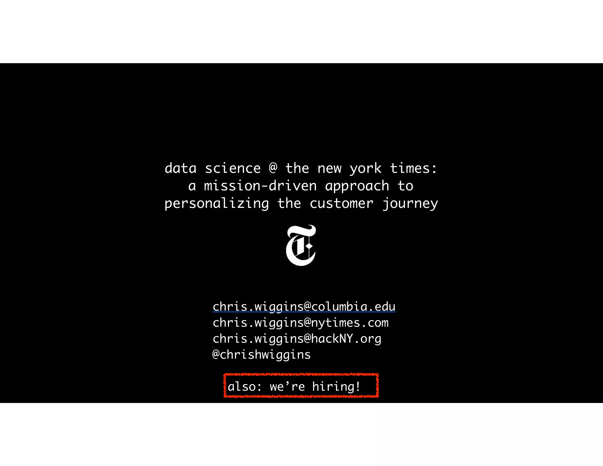 a mission-driven approach to personalizing the customer journey | PPT
