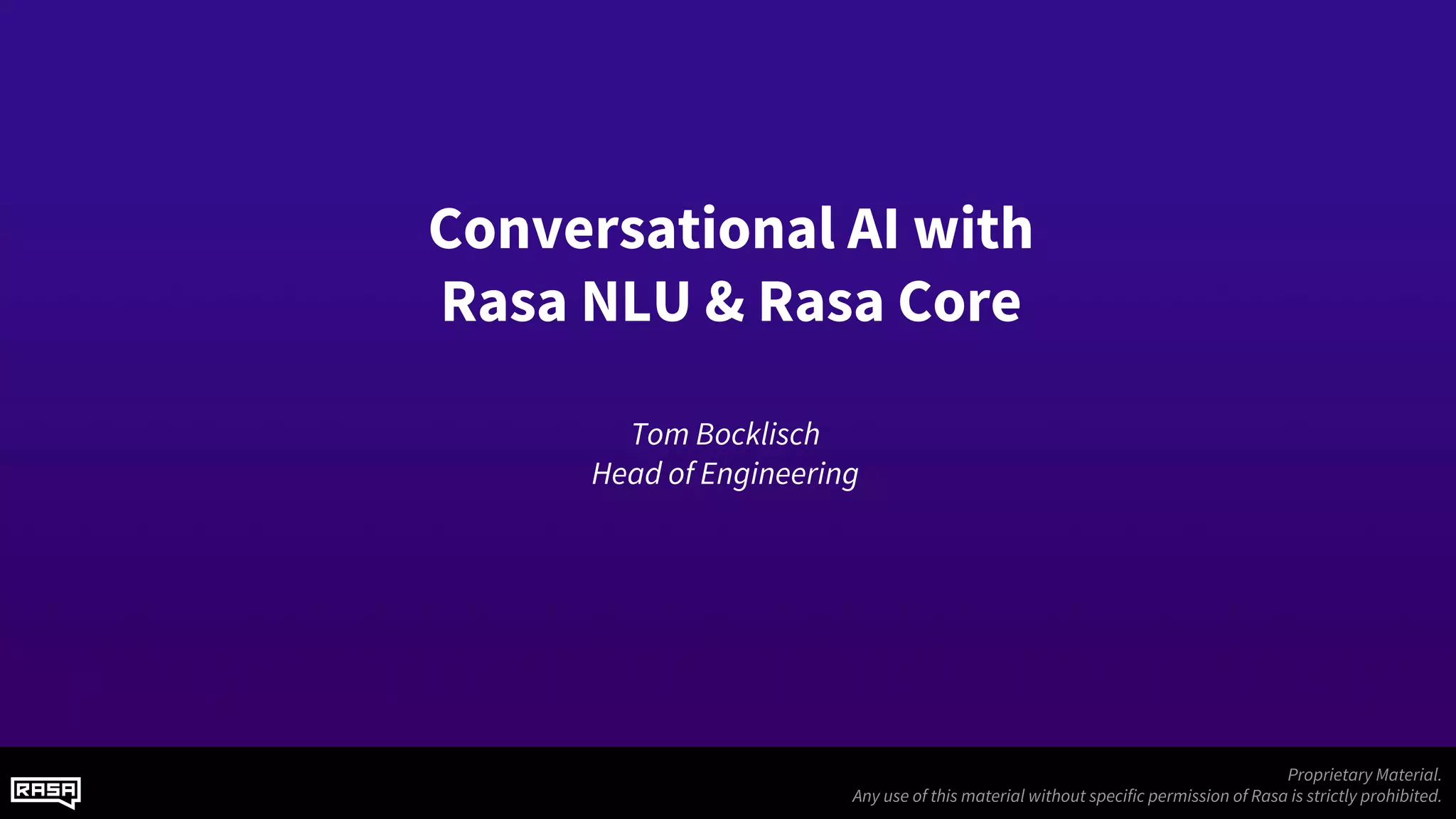 Conversational Ai With Rasa Pydata Workshop Ppt