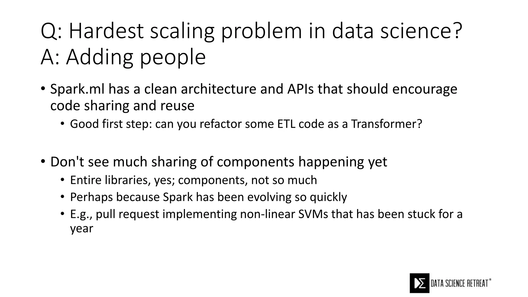 A full Machine learning pipeline in Scikit-learn vs in scala-Spark: pros and cons | PPT