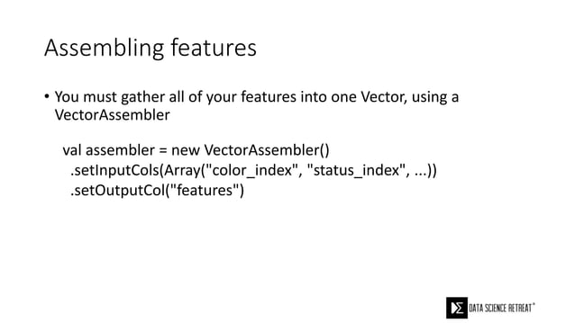 A full Machine learning pipeline in Scikit-learn vs in scala-Spark: pros and cons | PPT
