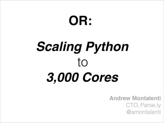 Beating Python's GIL to Max Out Your CPUs | PPT