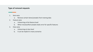 Pydata Global 2023 - How can a learnt model unlearn something | PPT