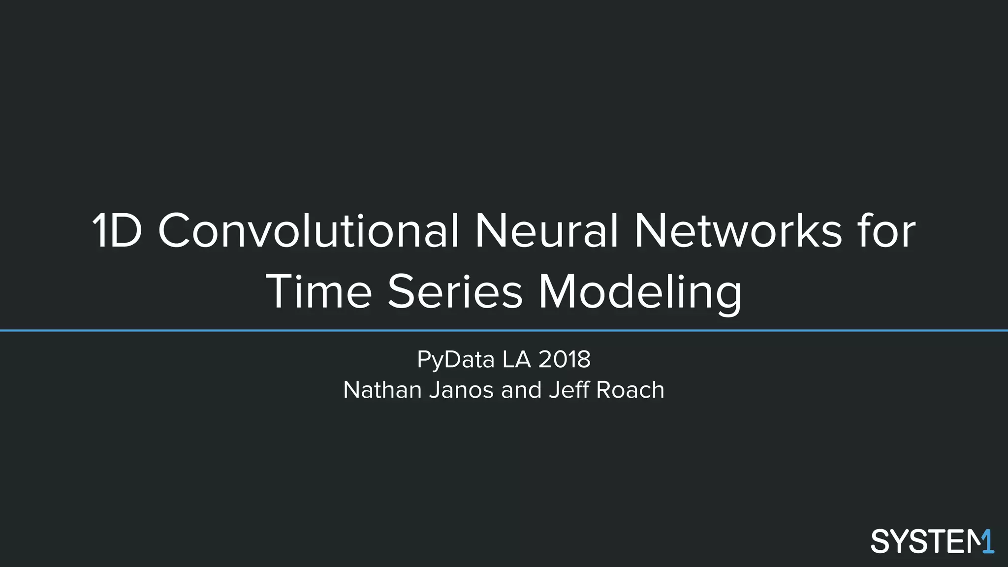1d Convolutional Neural Networks For Time Series Modeling Nathan