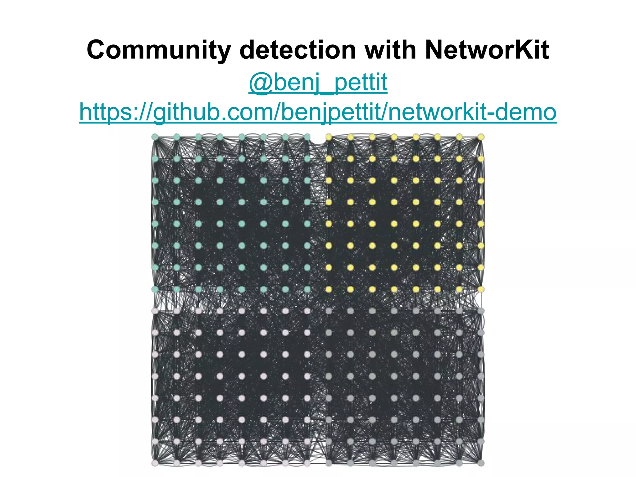 Community detection in graphs with NetworKit | PDF