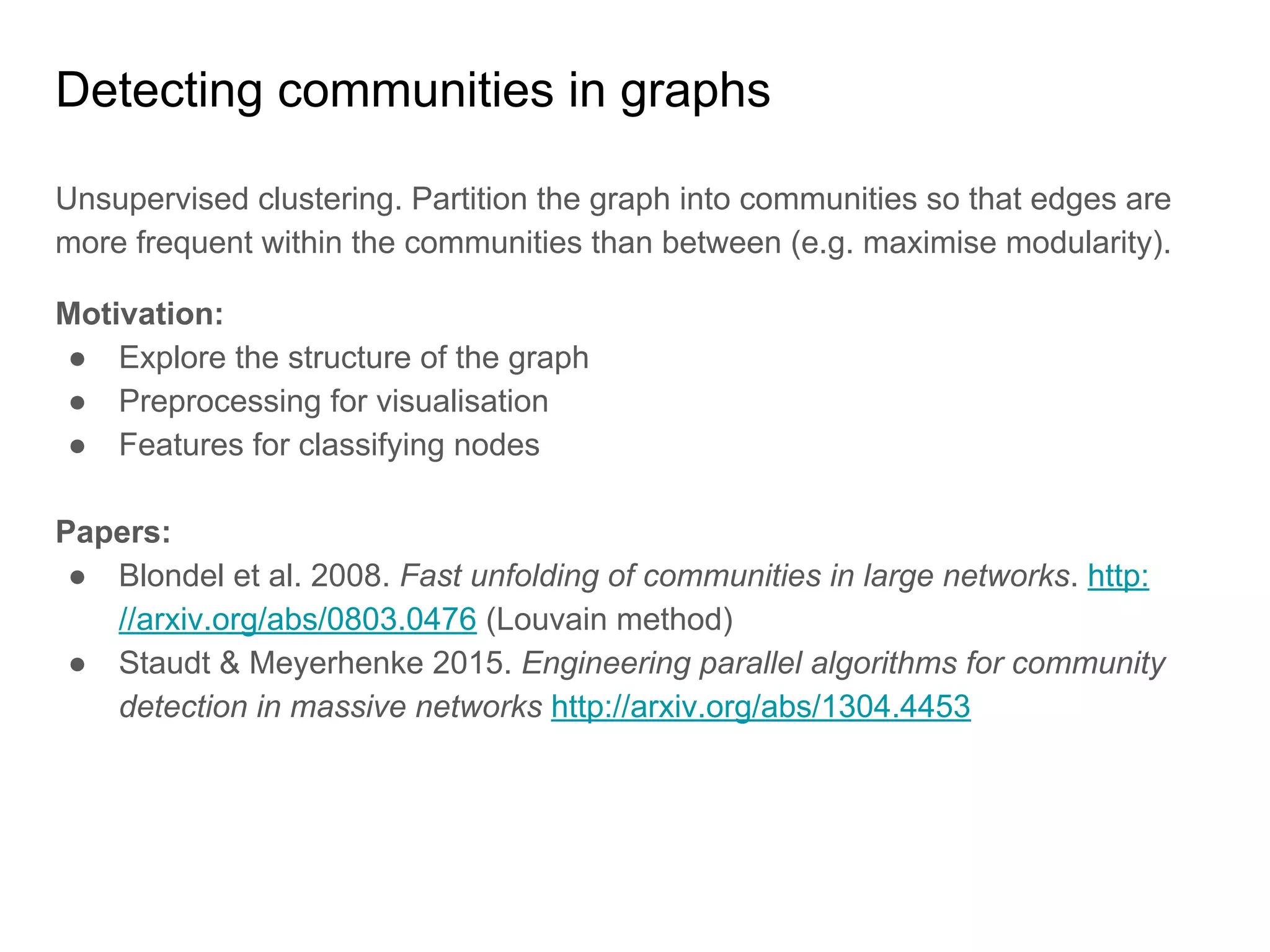 Community detection in graphs with NetworKit | PDF