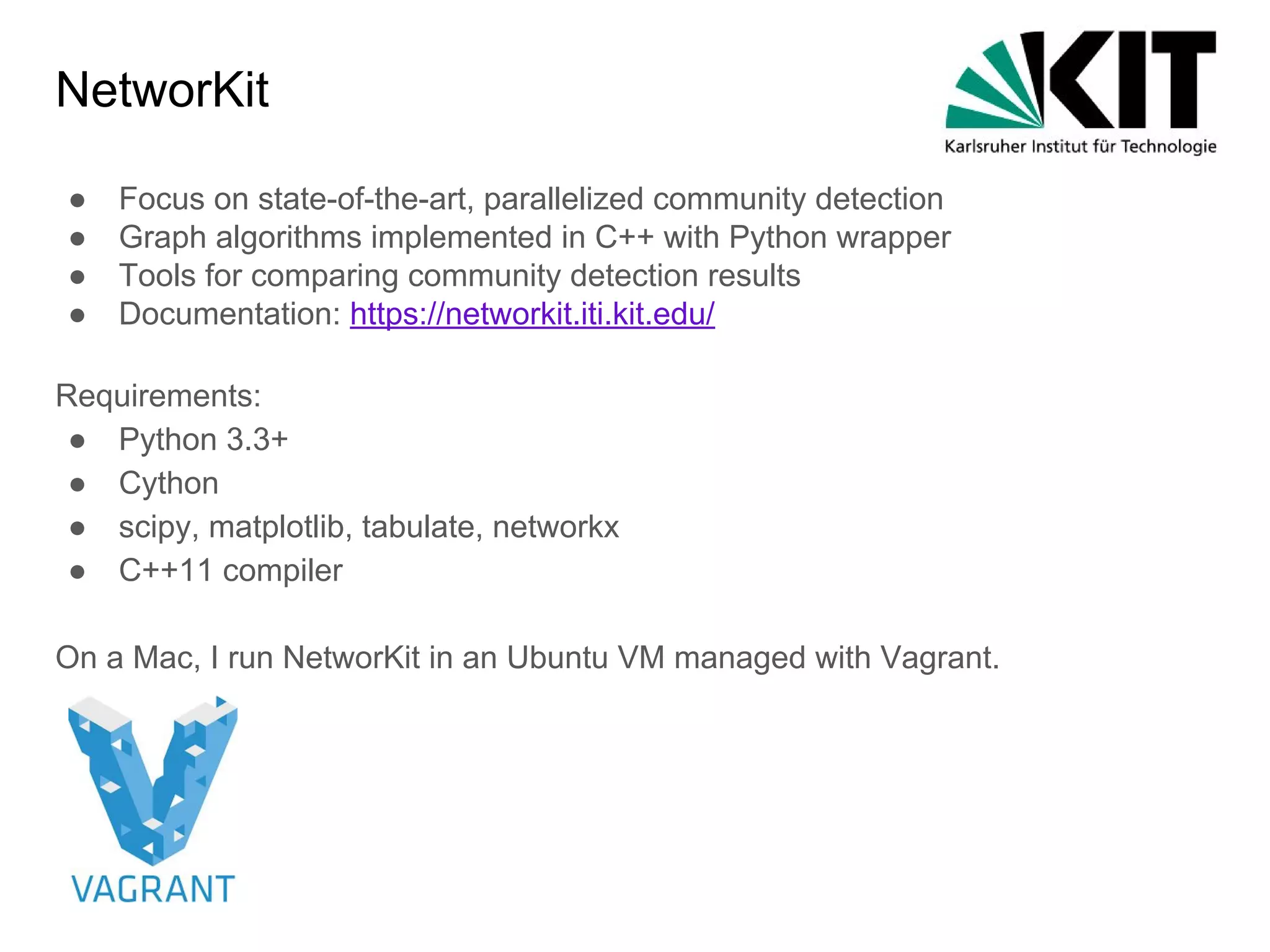 Community detection in graphs with NetworKit | PDF