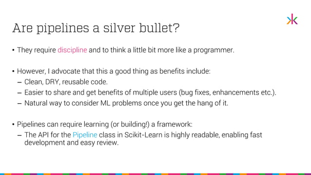 Revolutionise your Machine Learning Workflow using Scikit-Learn Pipelines | PPT