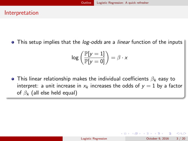Logistic Regression: Behind the Scenes | PPT