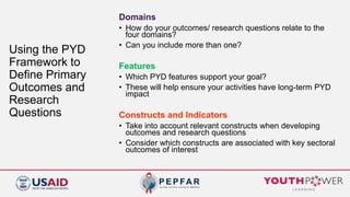 Positive Youth Development (PYD) Framework toolkit application modules ...