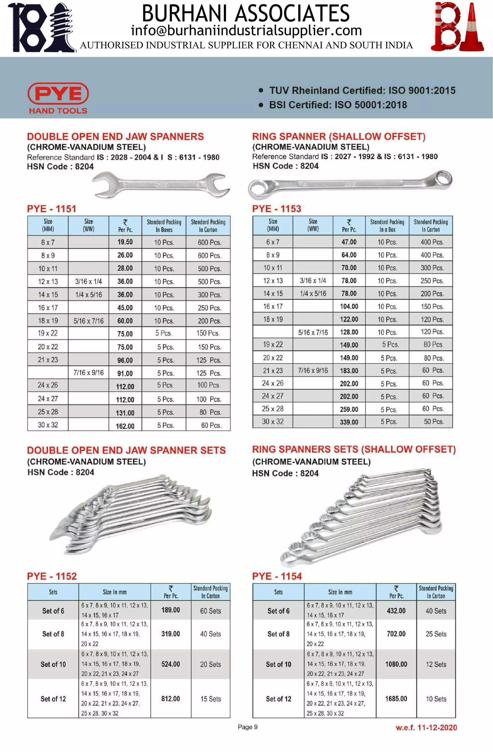 Pye Hand Tool Chennai Tamilnadu | PDF