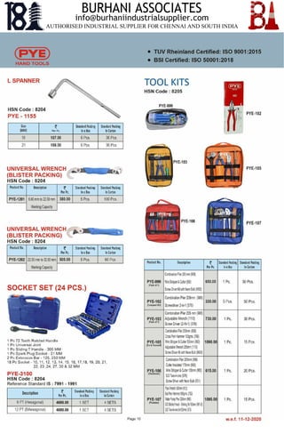 Pye Hand Tool Chennai Tamilnadu | PDF