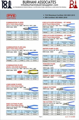 Pye Hand Tool Chennai Tamilnadu | PDF