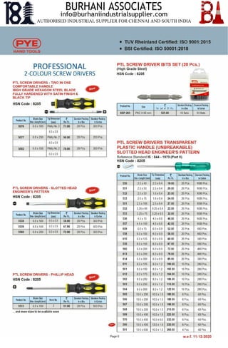 Pye Hand Tool Chennai Tamilnadu | PDF