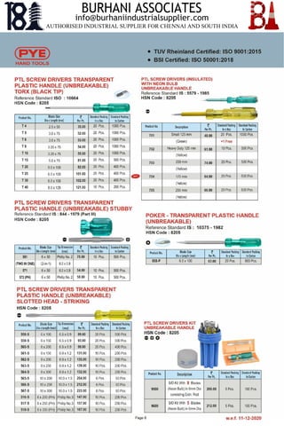 Pye Hand Tool Chennai Tamilnadu | PDF