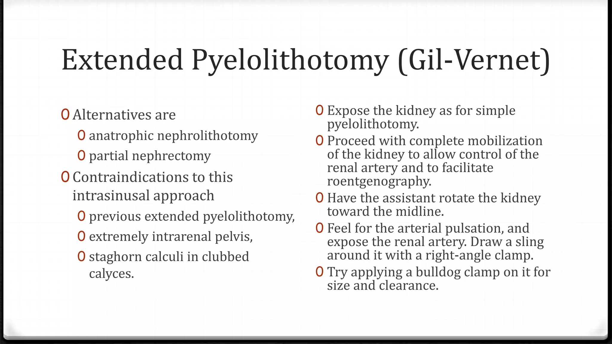 Open Pyelolithotomy | PPTX