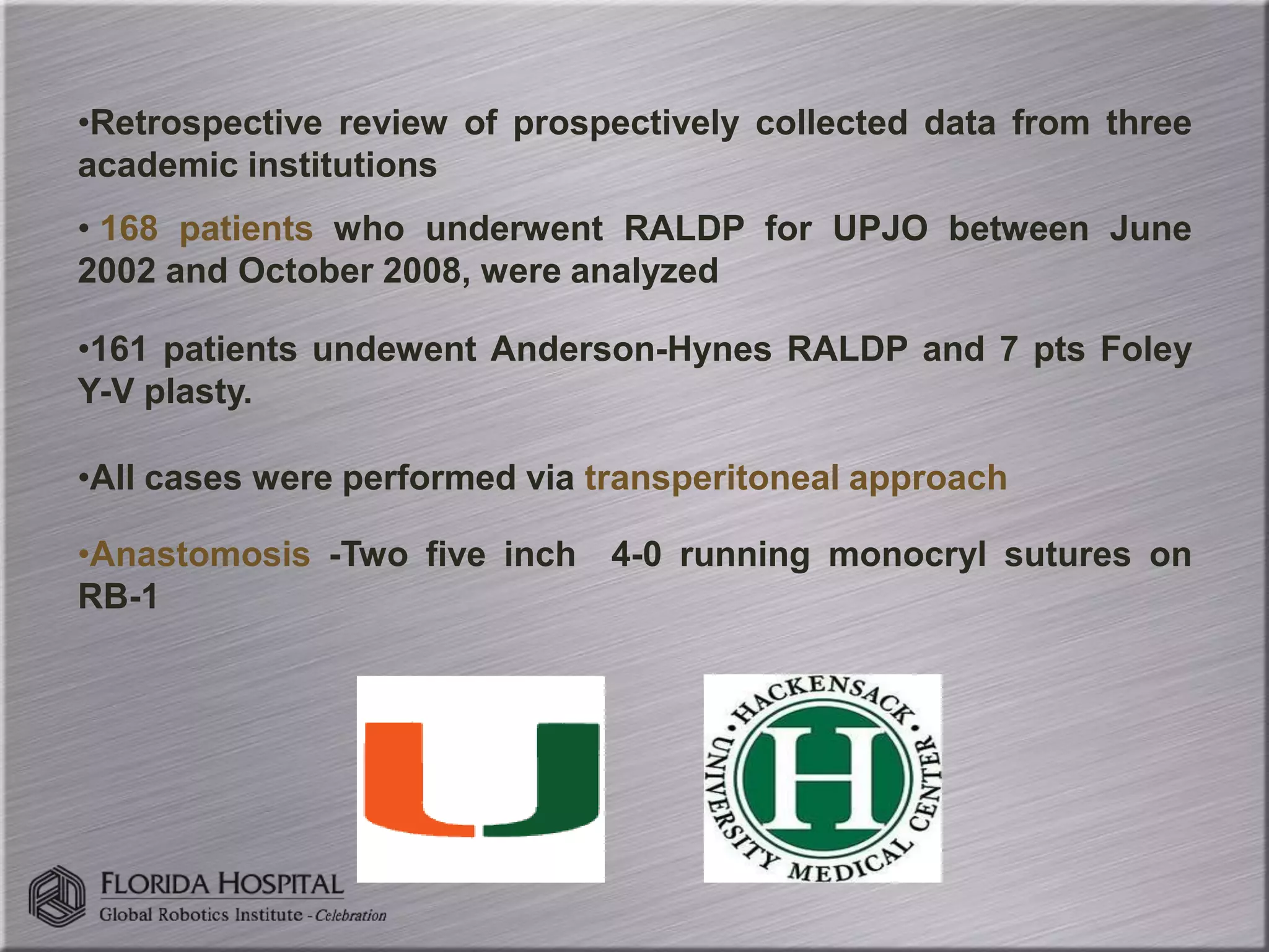 Robotic-Assisted Pyeloplasty | PPTX