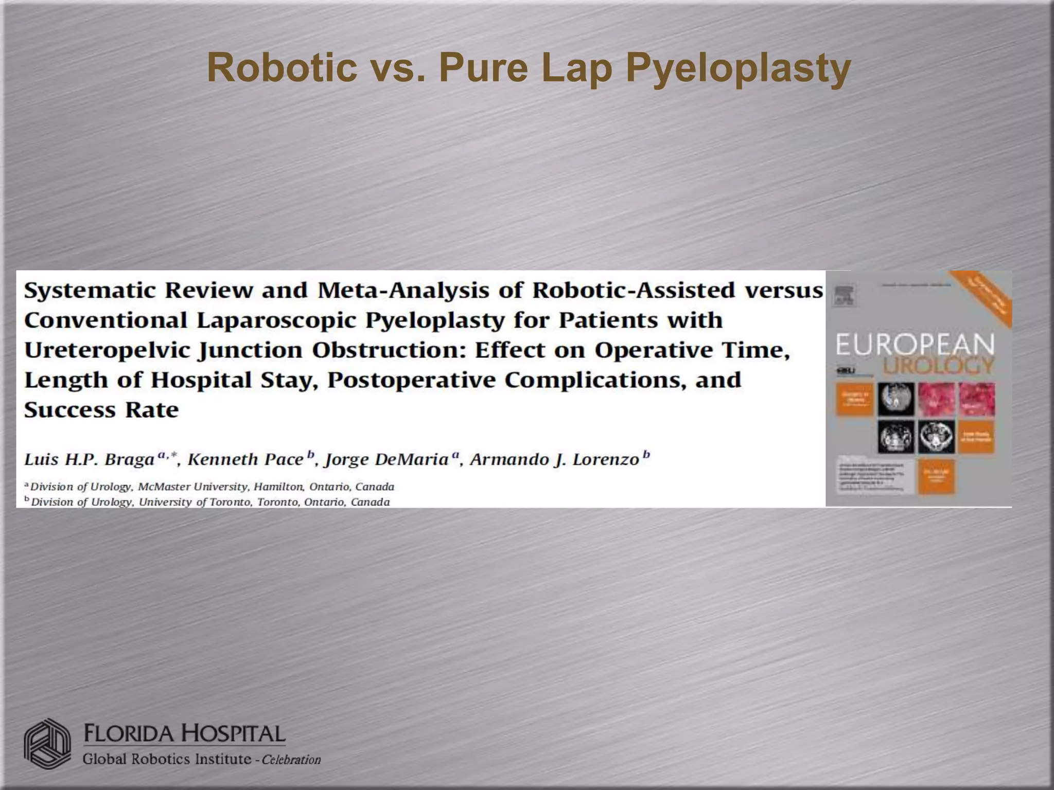 Robotic-Assisted Pyeloplasty | PPTX