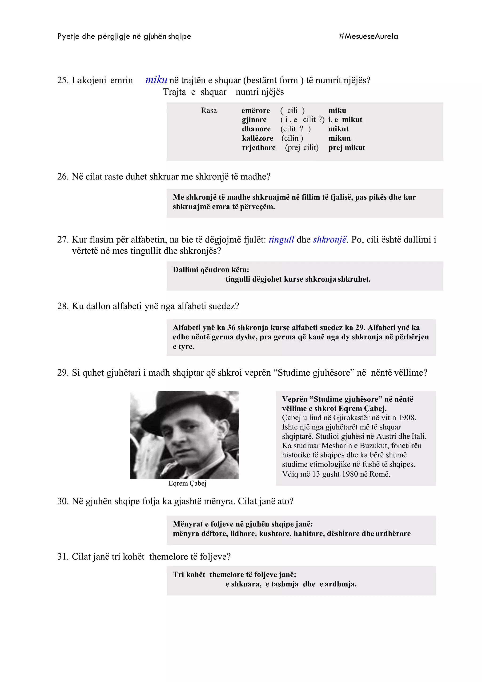 Pyetje dhe pergjigje ne gjuhen shqipe | PDF