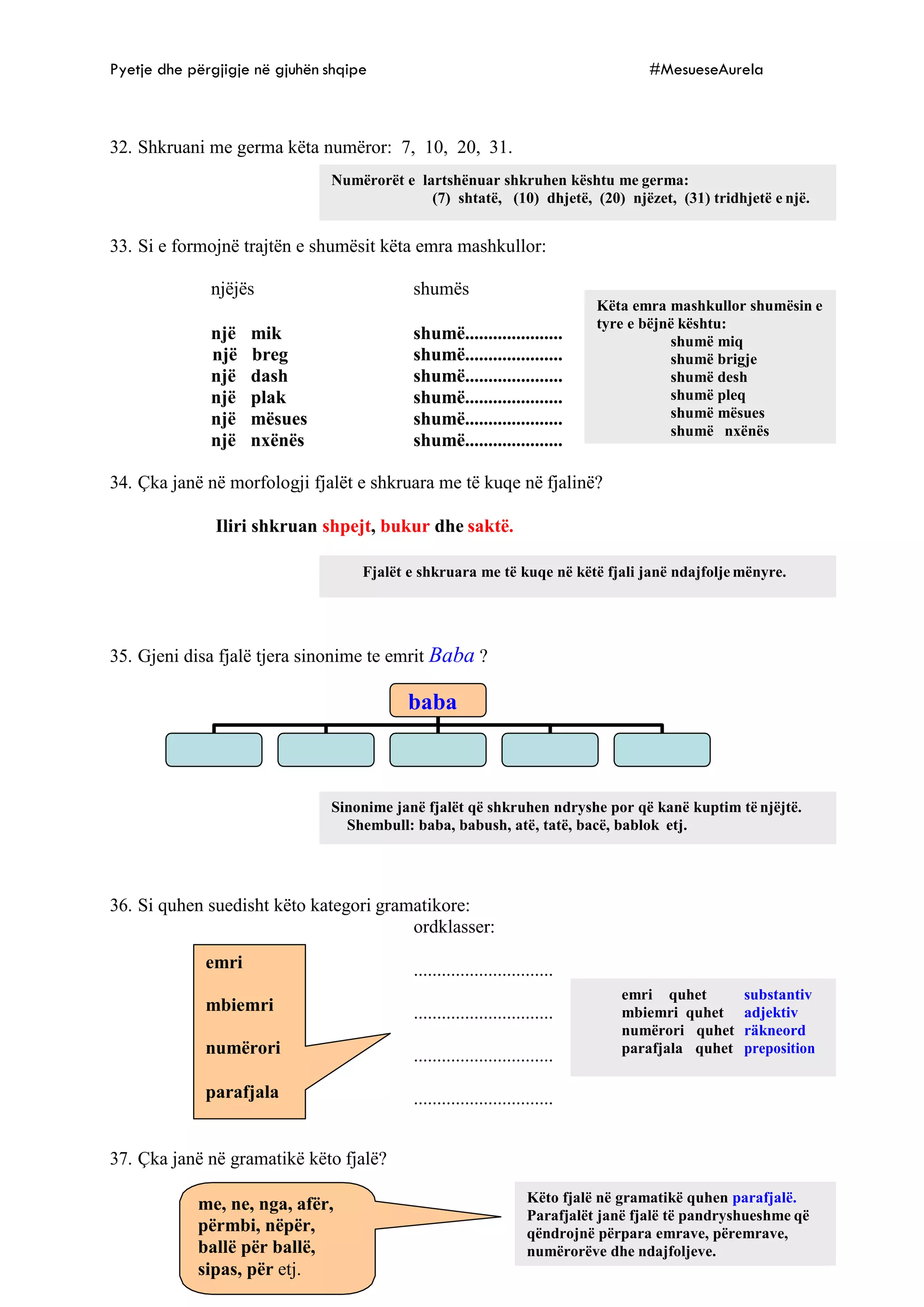 Pyetje dhe pergjigje ne gjuhen shqipe | PDF