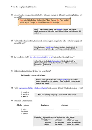 Pyetje dhe pergjigje ne gjuhen shqipe | PDF