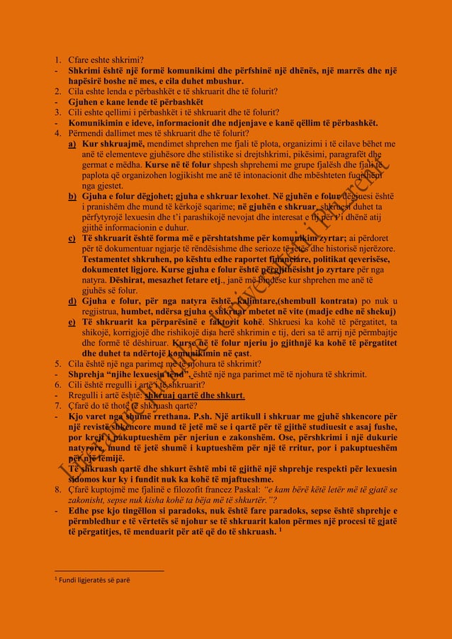 Metodologji & Shkrim Ligjor - Pyetje & Përgjigje dhe Kërkese(Shembull ...