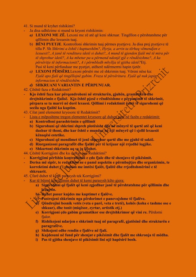 Metodologji & Shkrim Ligjor - Pyetje & Përgjigje dhe Kërkese(Shembull ...