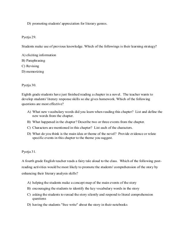 Pyetje Per provimin e gjuhes Angleze