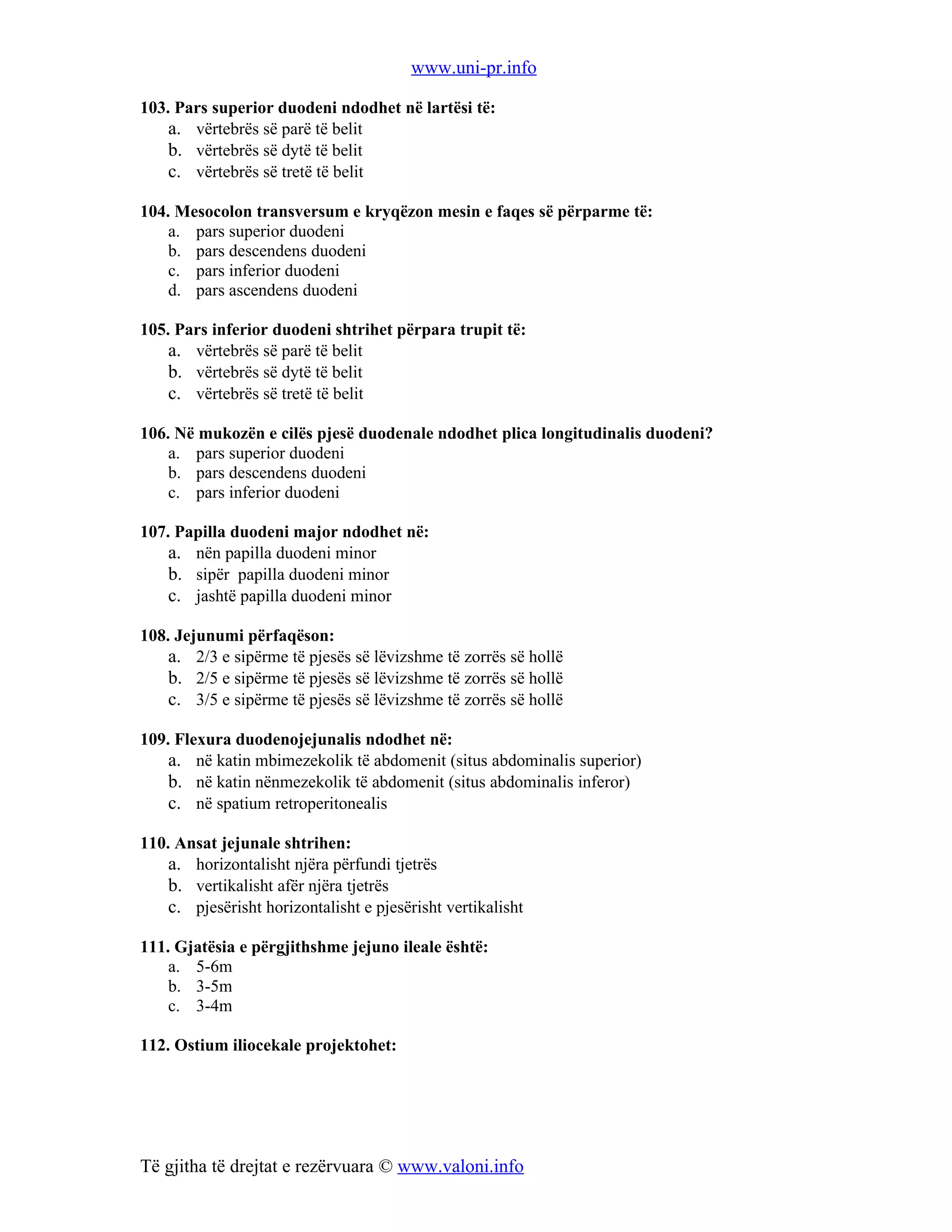 Pyetje Nga Abdomeni | DOC